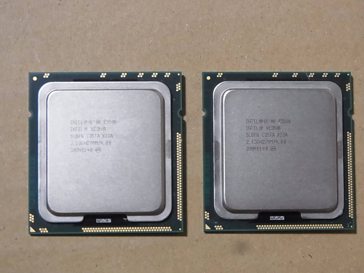 【目立った傷や汚れなし】 2個セット Intel Xeon E5506 SLBF8 2.13GHz/4M/4.80 Nehalem-EP ...