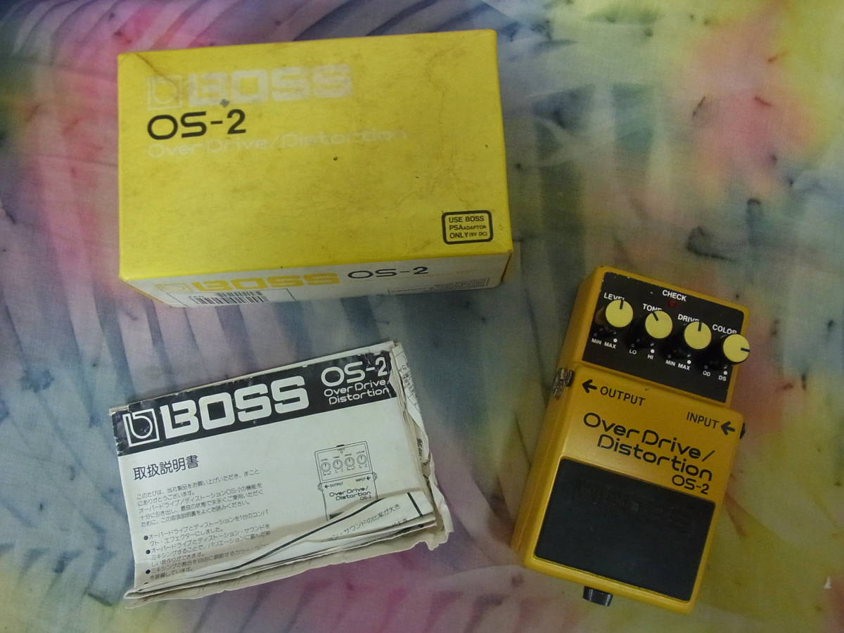 【傷や汚れあり】BOSS OS-2 エフェクター イエロー ボス OverDrive Distortion オーバードライブ ディストーション ...