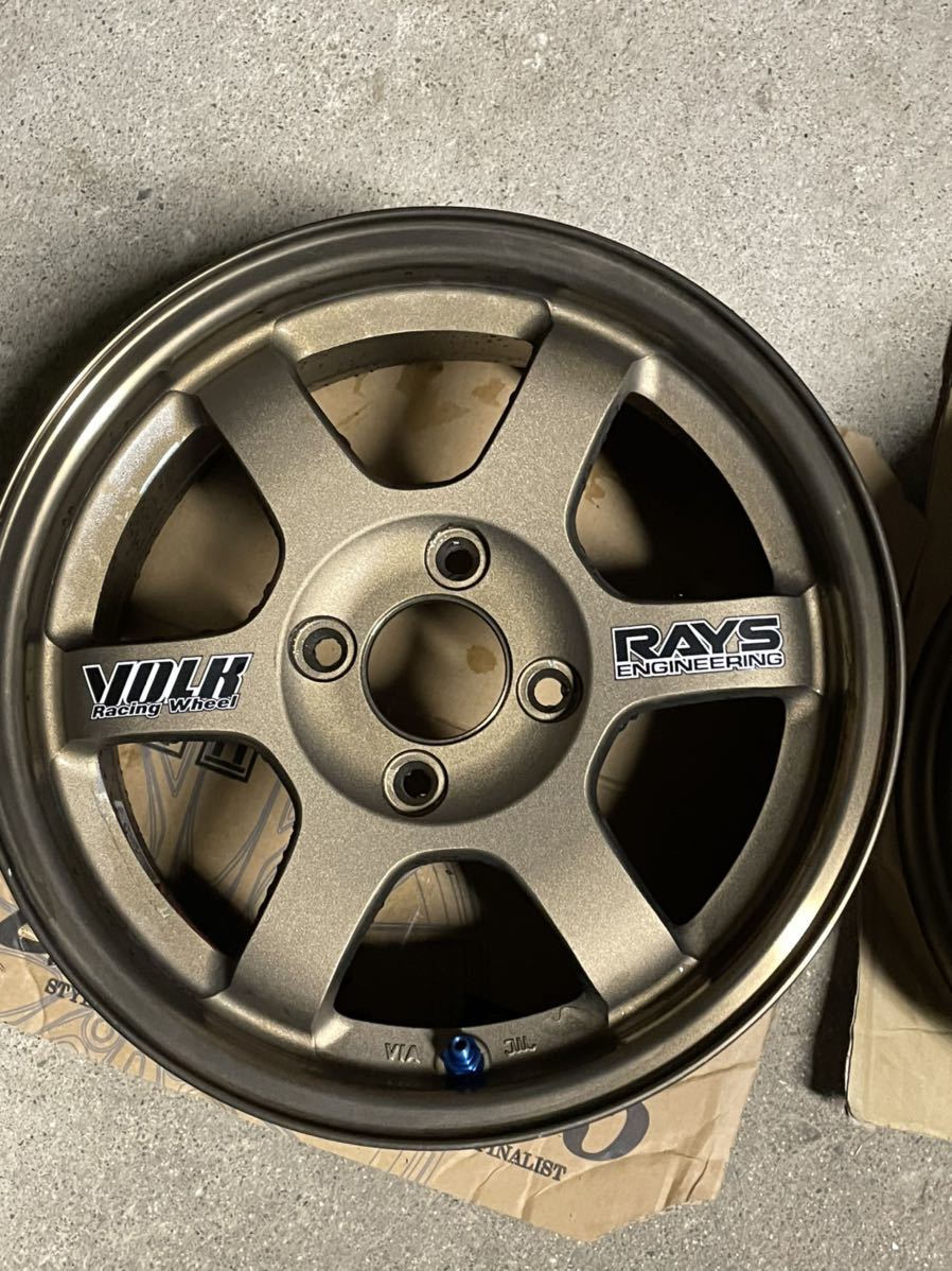 【未使用に近い】レイズ VOLK Racing TE37 ホイール ブロンズ (BR) アルマイト 14インチ×6J＋38 4H100 入数：2本の落札情報詳細 - ヤフオク落札価格検索 オークフリー