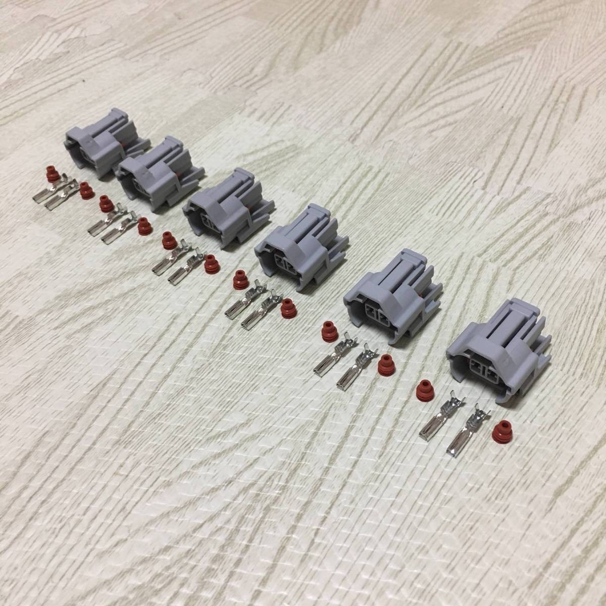 【未使用】DENSO 6個 デンソー インジェクター カプラー コネクター 上側タイプ 1JZ 2JZ R35 SARD サード R32 ...