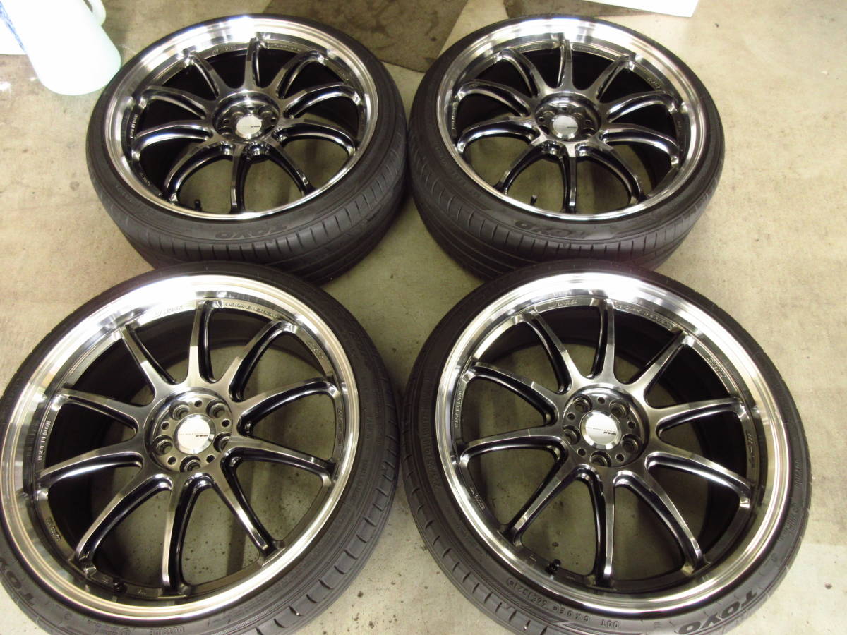 【目立った傷や汚れなし】超美品 使用期間短 ワーク エモーション ZR10 19インチ 8.5J +45 PCD100 ZN6 ZN8 GR 86 BRZ カローラスポーツ プリウス ...