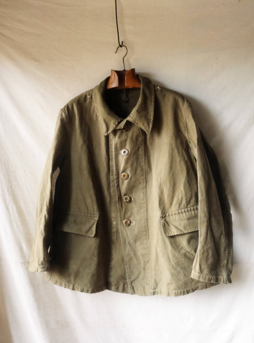 【やや傷や汚れあり】1930's フランス軍 ヴィンテージ M38 Bourgeron ワークジャケット ボージョン 30sの落札情報詳細 ...
