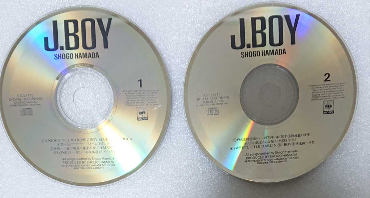 【傷や汚れあり】【CD】浜田省吾 J.Boy 2枚組 discのみの落札情報詳細 - ヤフオク落札価格検索 オークフリー