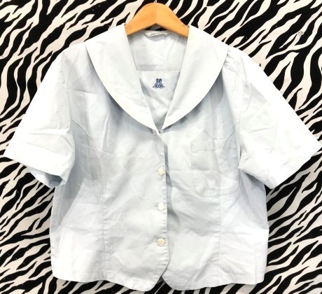 【未使用】to_1351 大きいサイズ LL 九州方面 夏服 半袖 薄い水色 指定ブラウス バーシティメイト トンボ 製 制服の落札情報詳細 ...