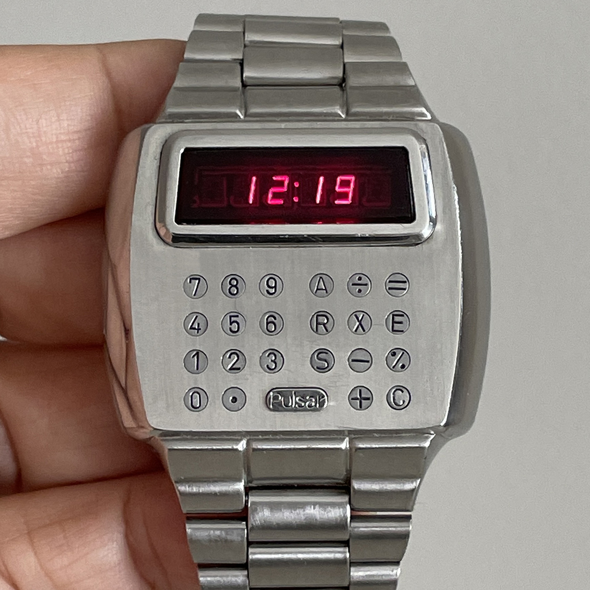 【やや傷や汚れあり】パルサー 計算機付き LED Pulsar TIME COMPUTER CALCULATOR 901 訳ありジャンク品です ...