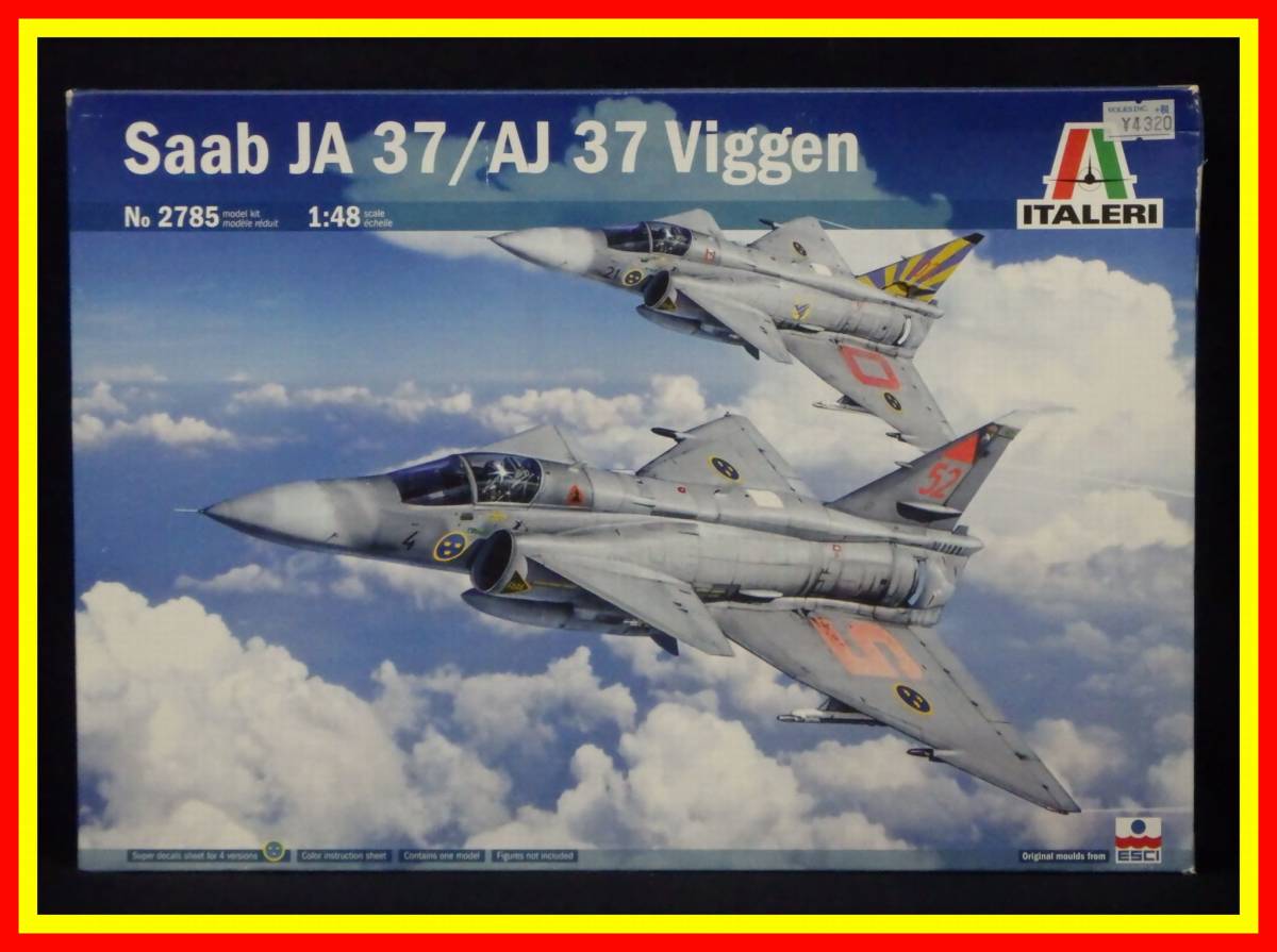 【未使用】李3538 未組立 ITALERI イタレリ 1/48 Saab JA 37/AJ 37 Viggen サーブ ビゲン の落札情報 ...