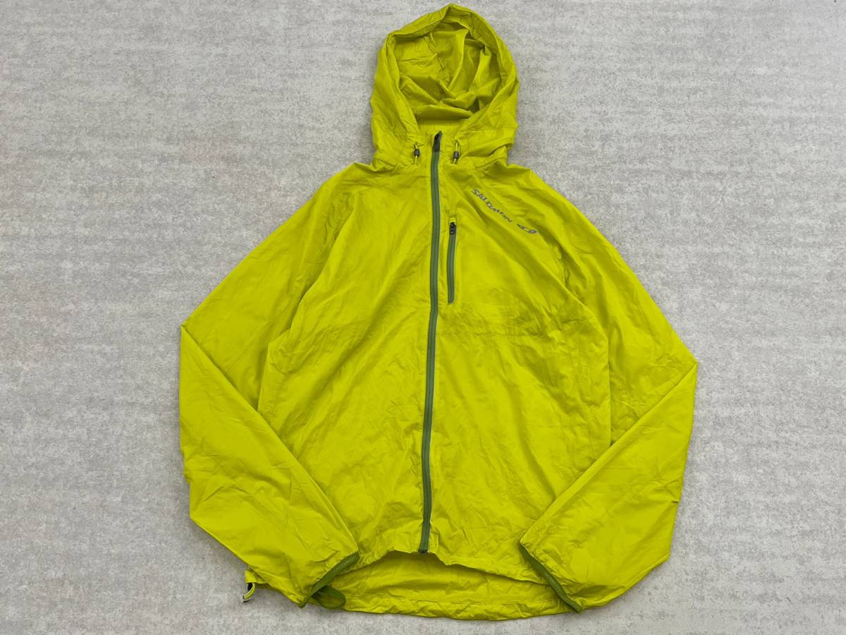 【目立った傷や汚れなし】WD858 SALOMON サモロン ナイロン100% フルジップ マウンテンパーカー アウトドアウェア ジャケット ...