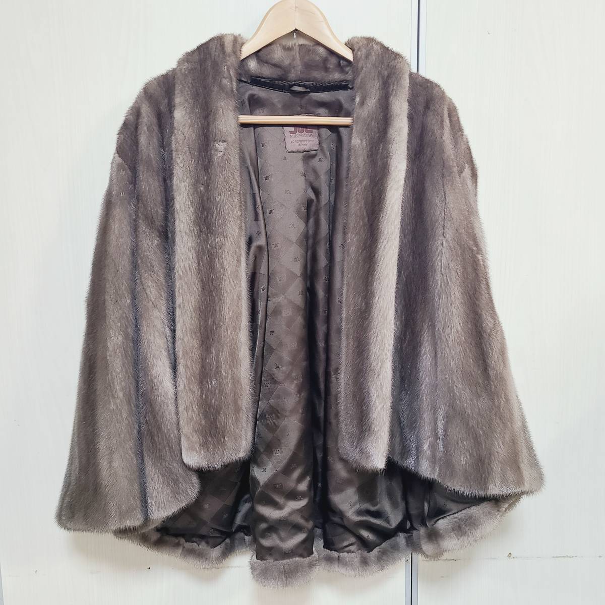 【傷や汚れあり】【B】 MELEGARIe COSTA milano ギャザー裾 超Aライン ミンク 毛皮 コート レディース アウター F ...