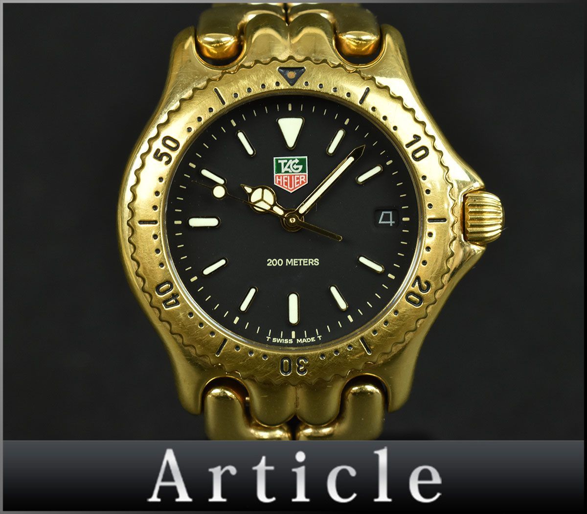 【やや傷や汚れあり】136113☆動作確認済 TAG Heuer タグホイヤー セルシリーズ 腕時計 クォーツ デイト 日付 S94.313M ...