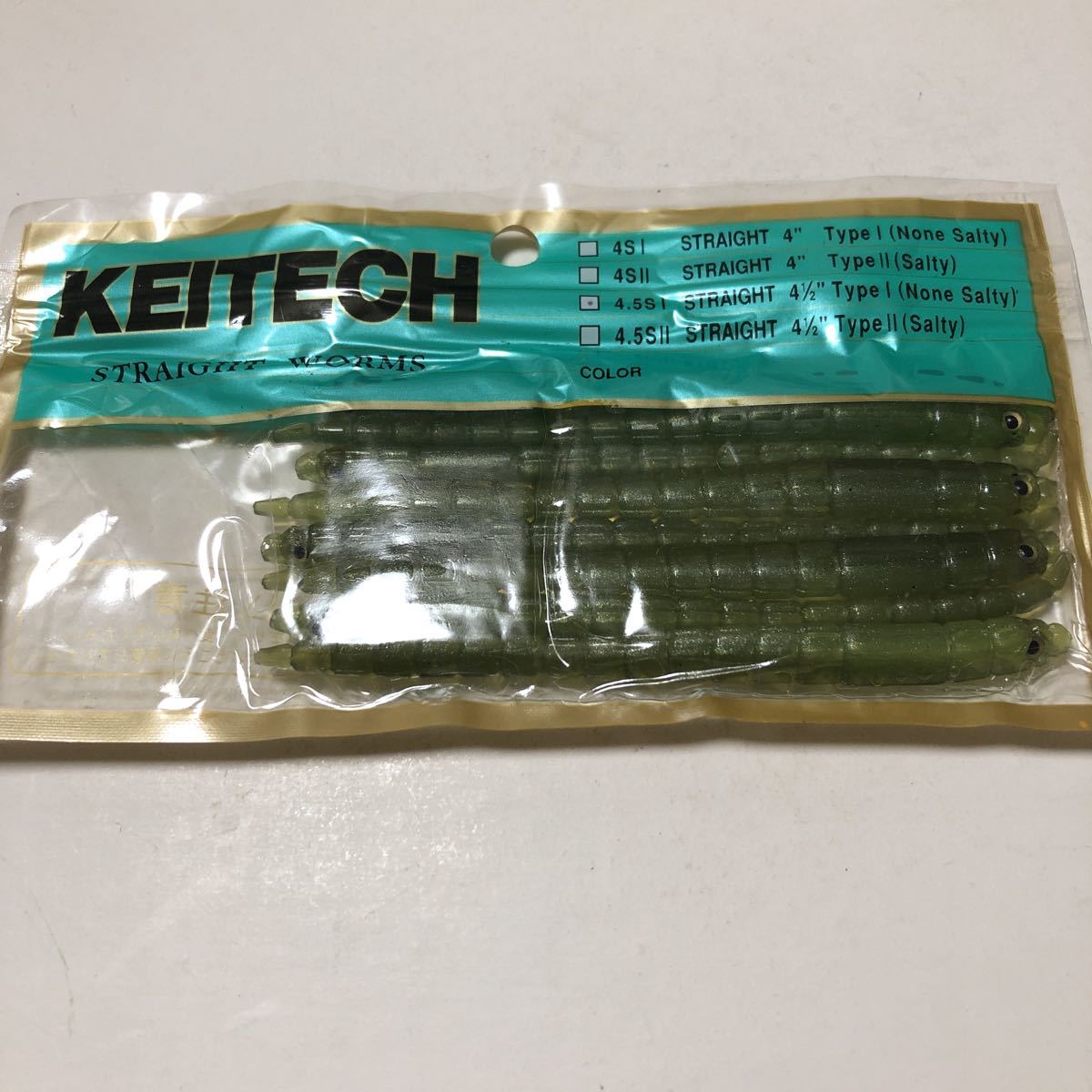 【未使用】レア！KEITECH ケイテック straight worms ストレートワーム custom worm カスタム 4S II ...