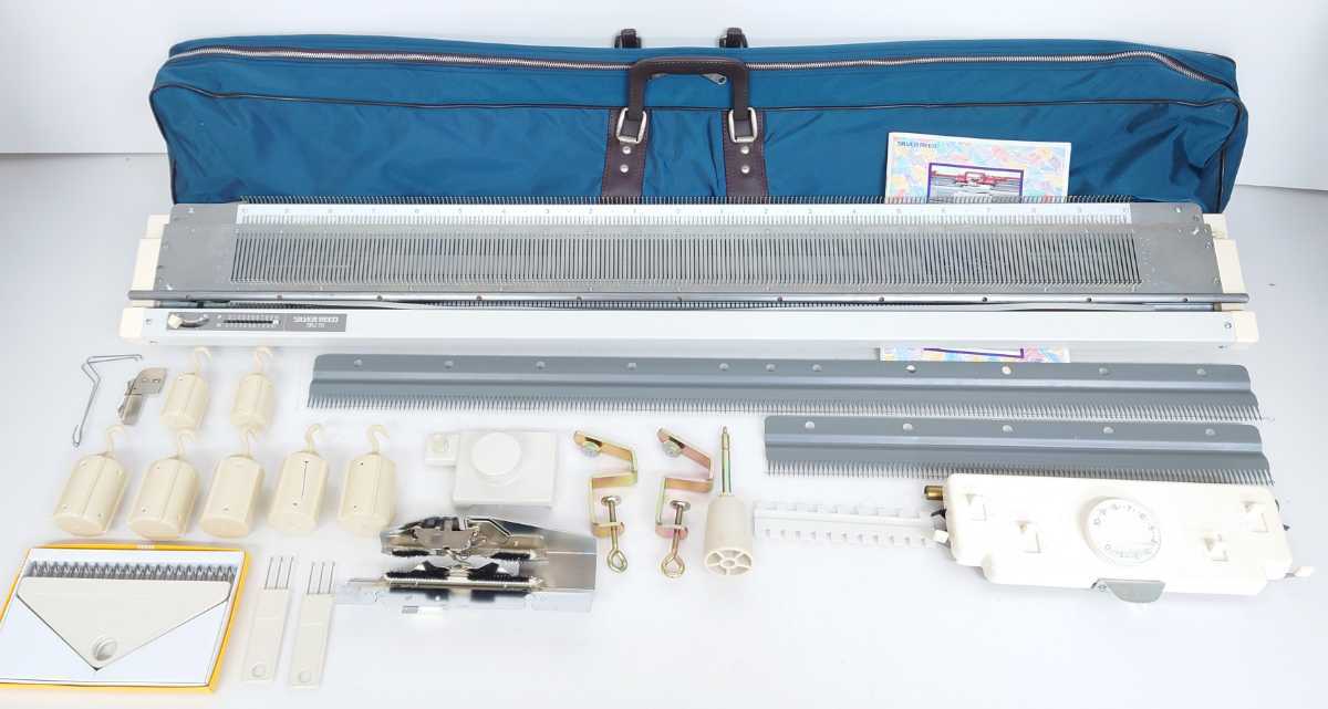 【やや傷や汚れあり】【BK-1640】 SILVER REED ジャカードリブニッター SRJ 70 シルバー リード 編み機 編機 ハンド ...