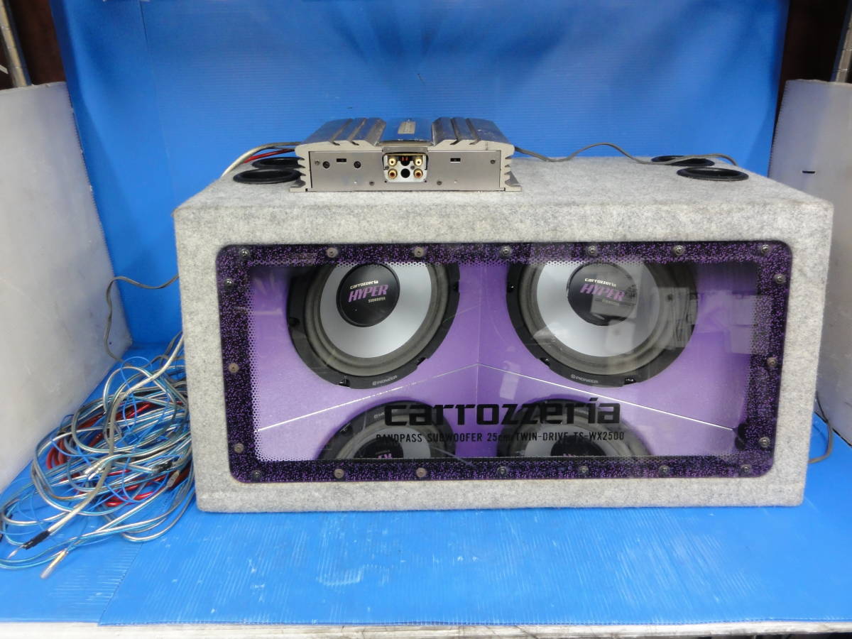 【やや傷や汚れあり】☆carrozzeria カロッツェリア アンプ GM-X7200 ウーハー ウーファー セット パイオニア pioneer TS-WX2500 動作OK☆F24810 ...