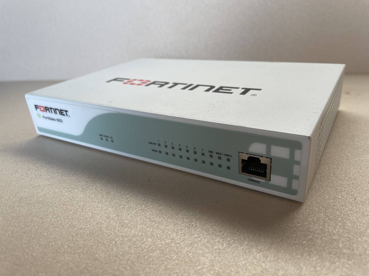 【目立った傷や汚れなし】FORTINET フォーティネット Fortigate-60D ファイアウォール FG-60Dの落札情報詳細 - Yahoo!オークション落札価格検索 オークフリー