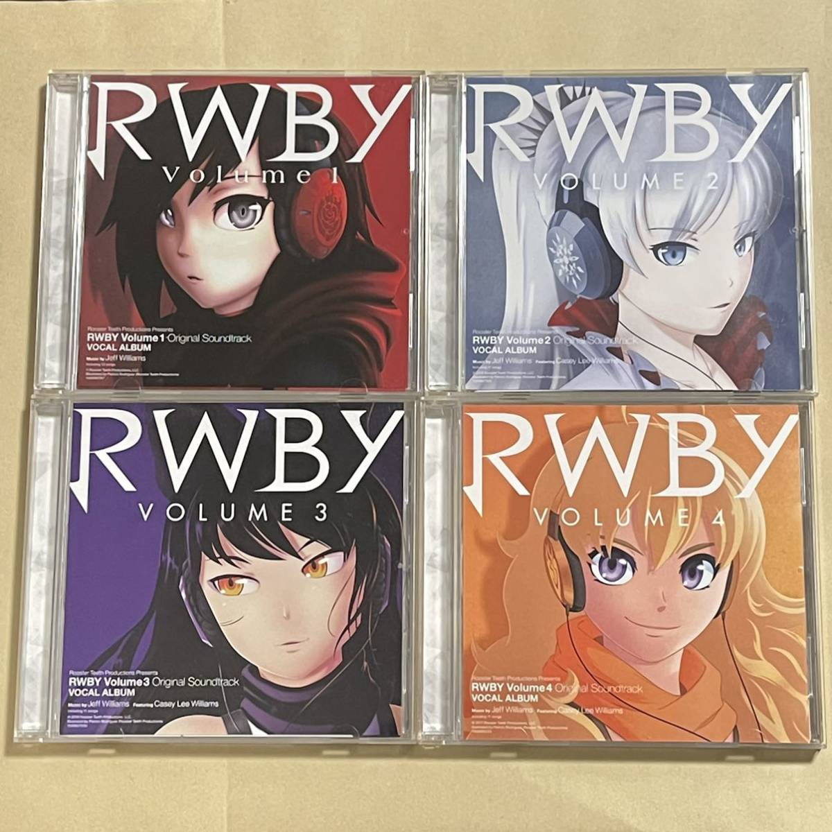 【やや傷や汚れあり】RWBY オリジナルサウンドトラック VOCAL ALBUM RWBY VOLUME 1 2 3 4 Original ...