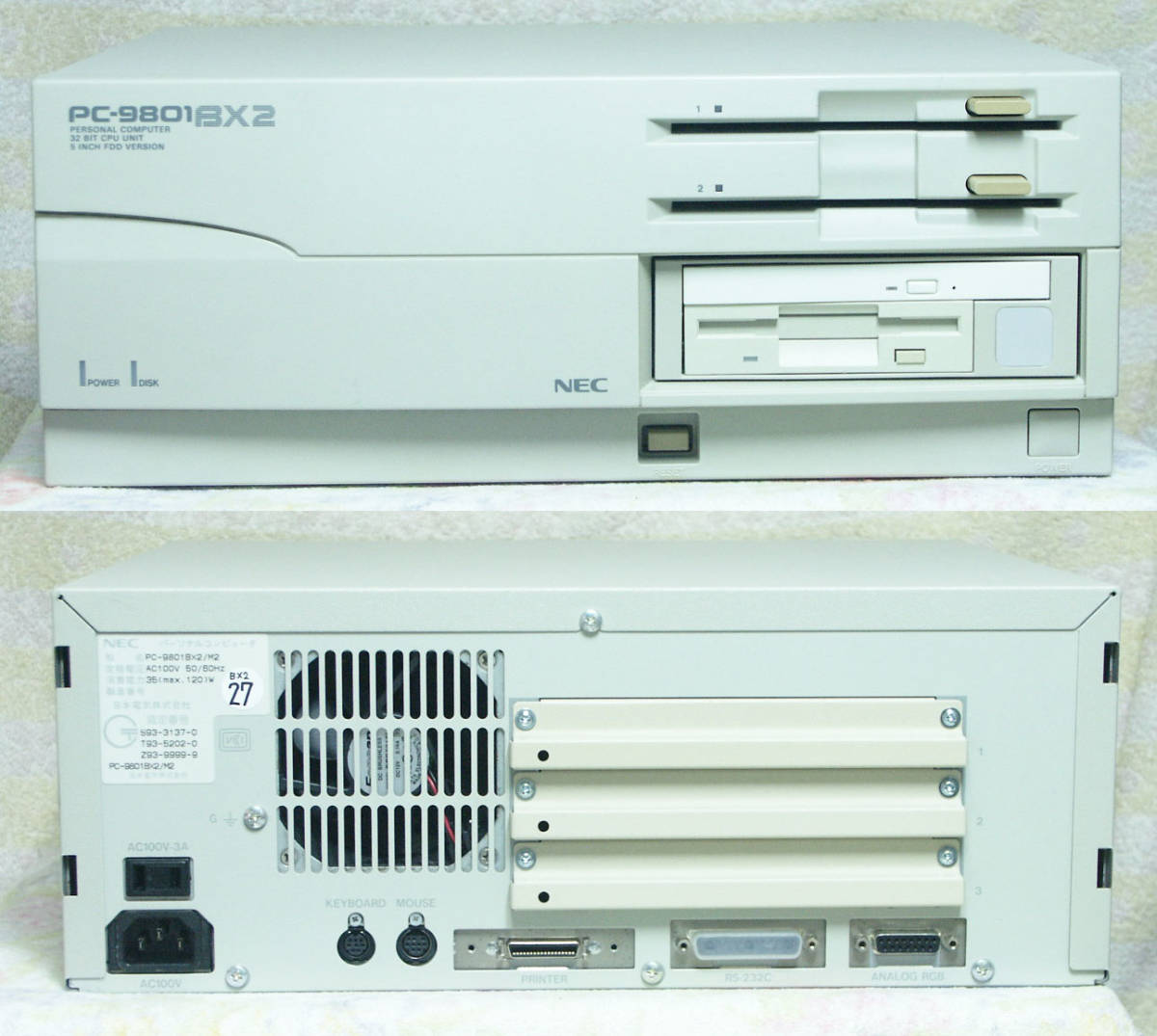 【傷や汚れあり】【完全整備品】 PC-9821Ce ( 486SX-25 / RAM-9.6MB / SSD-543MB / FDD-3.5x2 / FM音源搭載 ) ソリッドコンデンサ ...