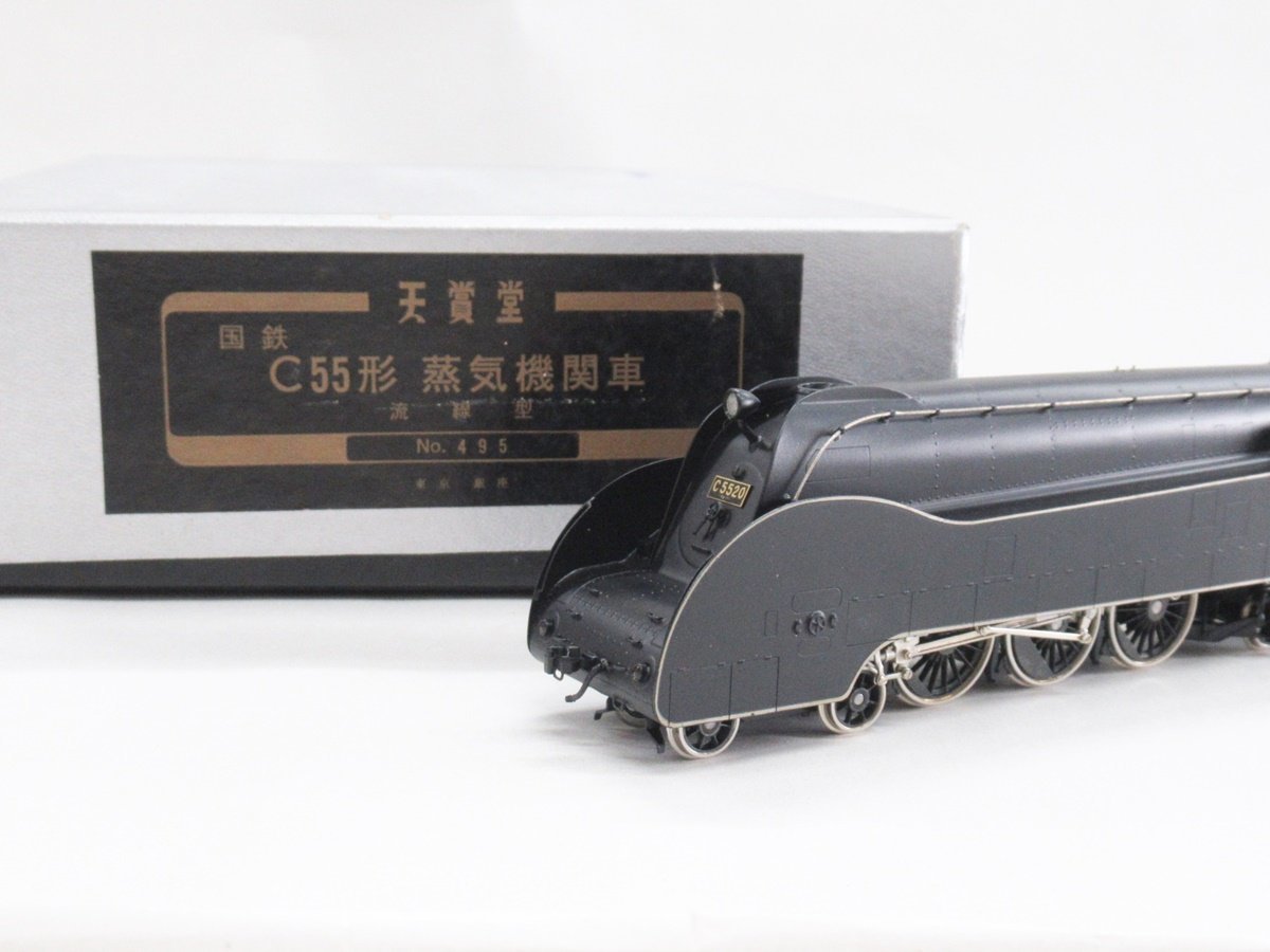 【やや傷や汚れあり】天賞堂 495 C55形蒸気機関車 流線形【ジャンク】oah120904の落札情報詳細 - ヤフオク落札価格検索 オークフリー