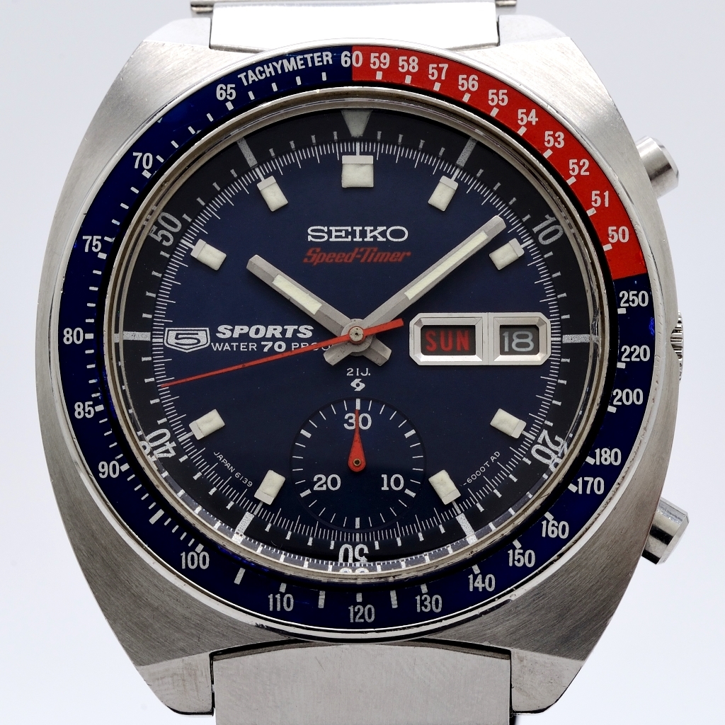 【傷や汚れあり】EE52 自動巻き 稼働 SEIKO セイコー 5スポーツ スピードタイマー Speed-Timer 7017-6020 AT ...