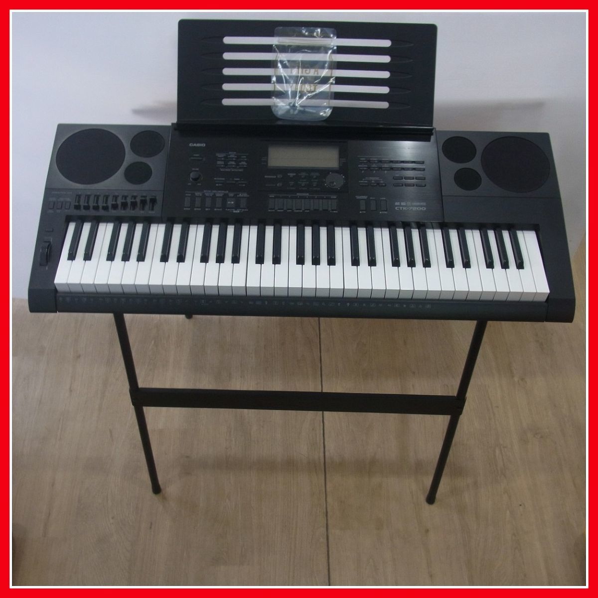 【傷や汚れあり】☆CASIO ハイグレードキーボード 61鍵盤 CTK-7200 台座付き カシオ 現状品【60の落札情報詳細 - ヤフオク落札価格検索 オークフリー