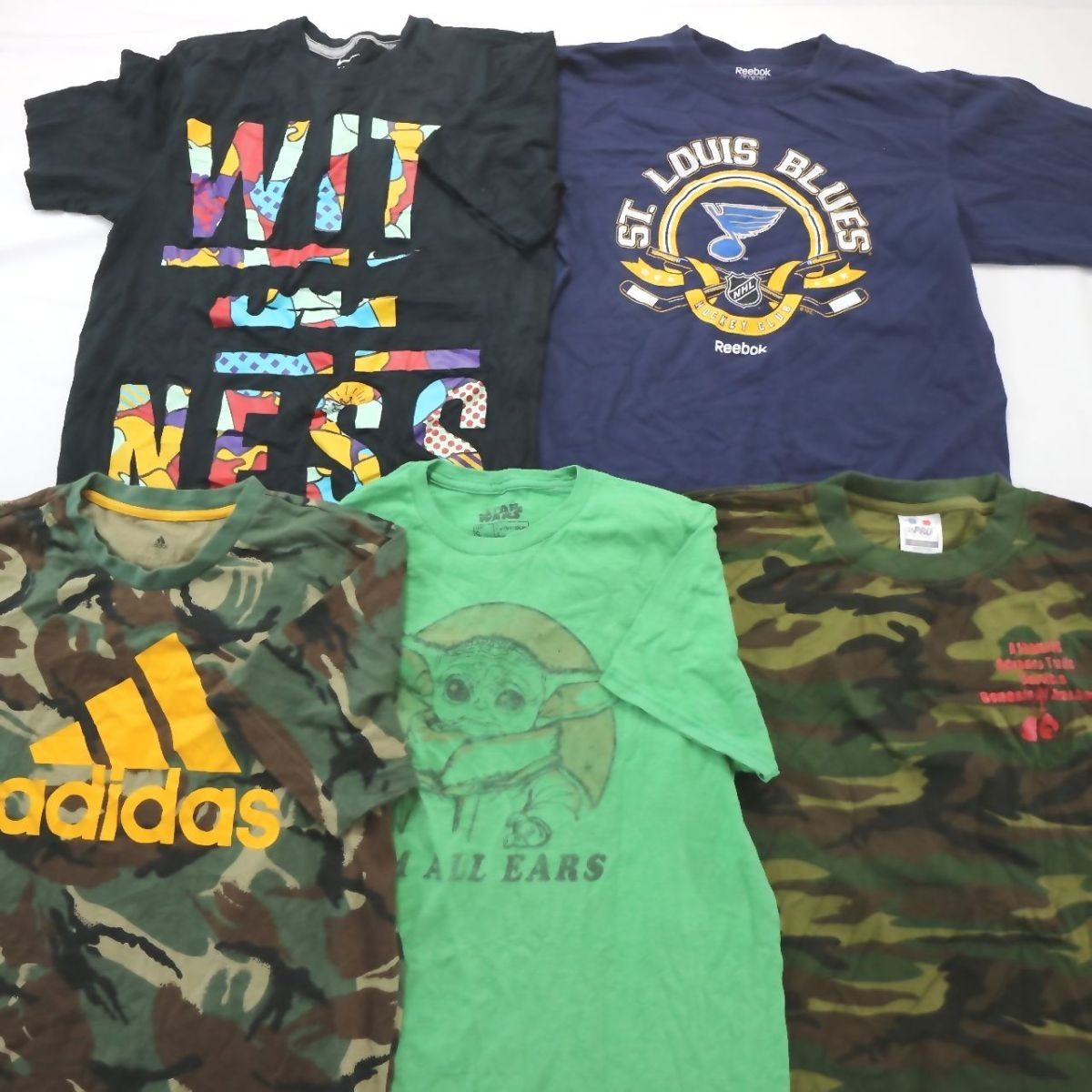 【やや傷や汚れあり】 Tシャツ MIX set カレッジ系 タイダイ柄 他 (メンズS） 20枚セット まとめ売り 古着卸 1円スタート 最落 ...