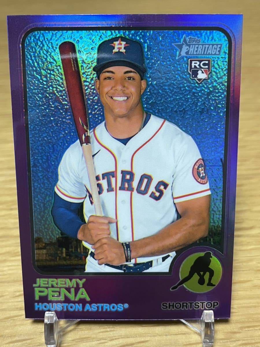 【未使用に近い】2022 topps heritage high number baseball JEREMY PENA rookie ...