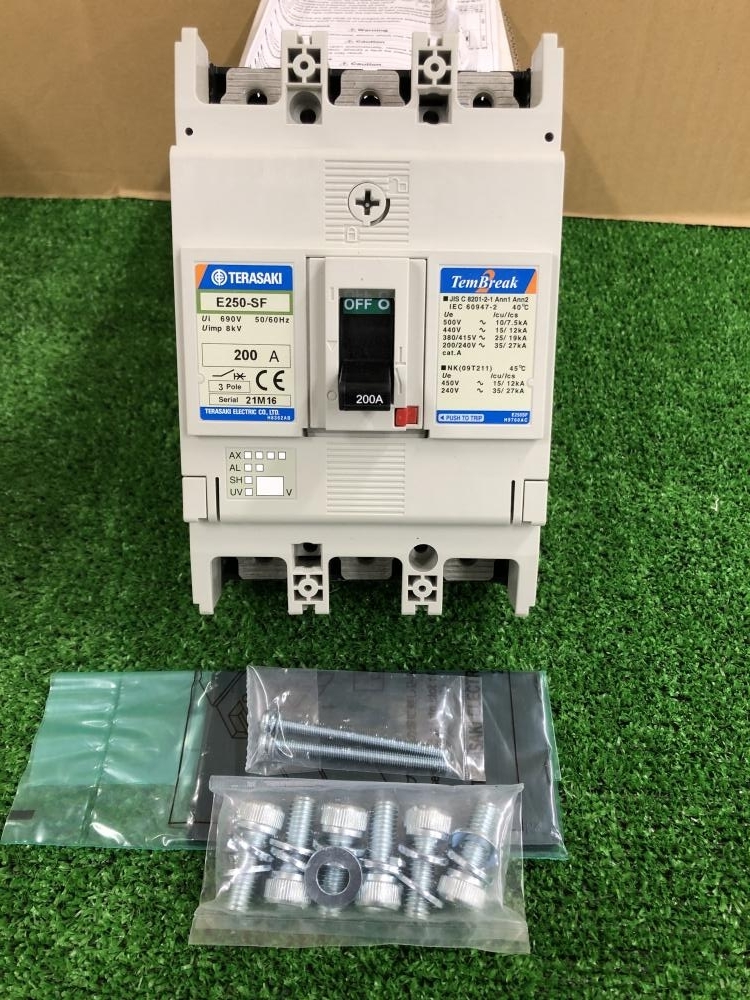 【未使用】003☆未使用品・即決価格☆寺崎 ノーヒューズブレーカ E250-SF 200Aの落札情報詳細 - ヤフオク落札価格検索 オークフリー