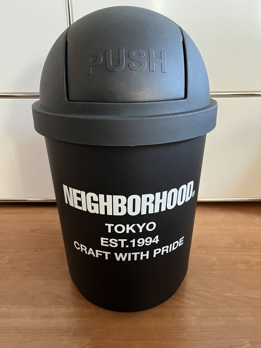 【目立った傷や汚れなし】NEIGHBORHOOD CI / P-TRASH CAN BLACK ネイバーフッド ブラック ゴミ箱 ダスト ...