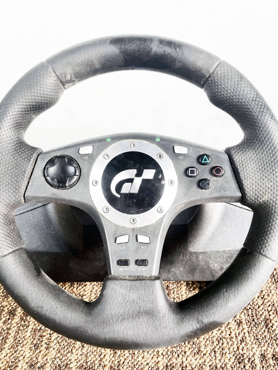 【やや傷や汚れあり】★ 中古★logicool Driving Force Pro PS2 ロジクール ドライビングフォース【E-UJ11 ...