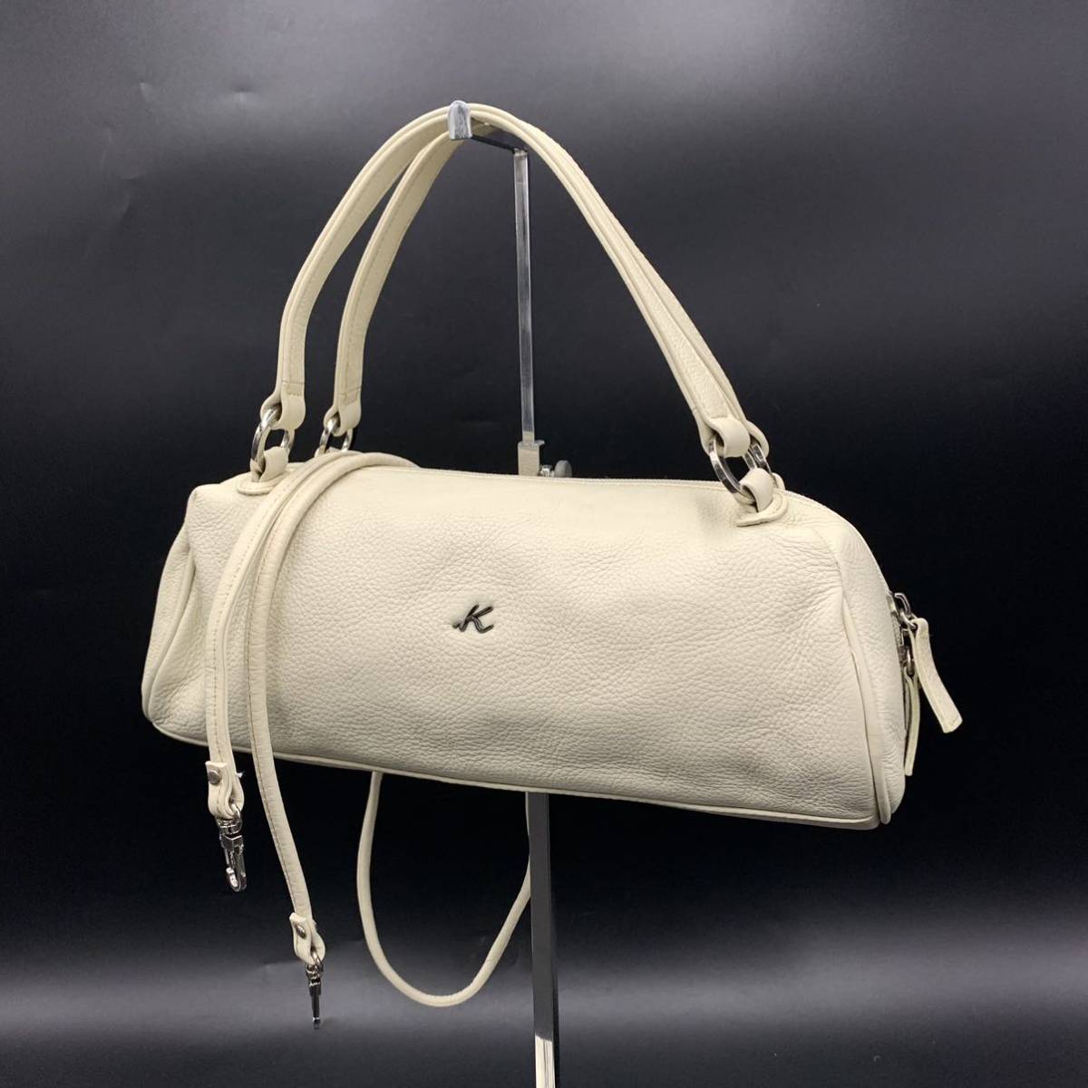 【やや傷や汚れあり】E ☆ 人気モデル!! [洗練されたデザイン] 'Kitamura K2 キタムラK2' 本革 レザー 2WAY ショルダーバッグ パーティーバッグ 肩掛け 婦人鞄の落札 ...