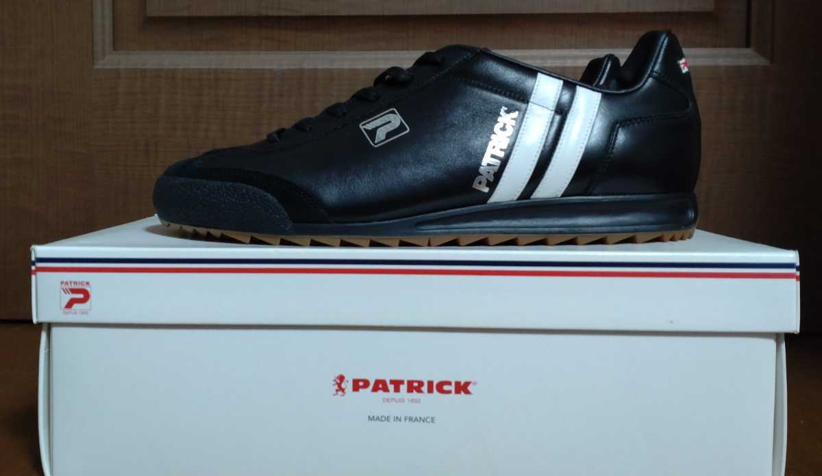 【未使用】【新品未使用】フランス製 43 PATRICK LIVERPOOL TRAINER Fr. BLACK FRANCE パトリック ...