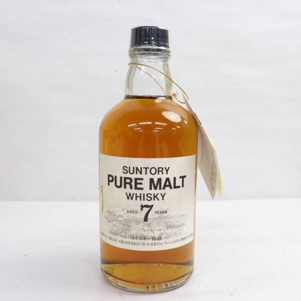 【目立った傷や汚れなし】SUNTORY（サントリー）ピュアモルト 7年 白ラベル 43％ 500ml ※オリあり X23A230073の落札情報詳細 - Yahoo!オークション落札価格検索 ...
