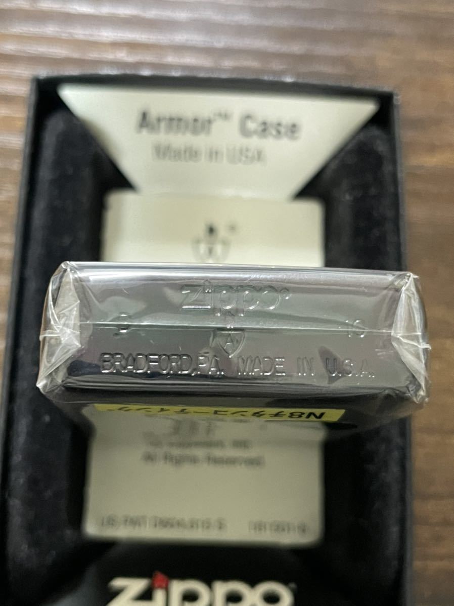 【未使用】zippo N8 BLACK TITAN Armor Case 限定品 アーマー ブラックチタン 2010年製 2面刻印 初期型 ...