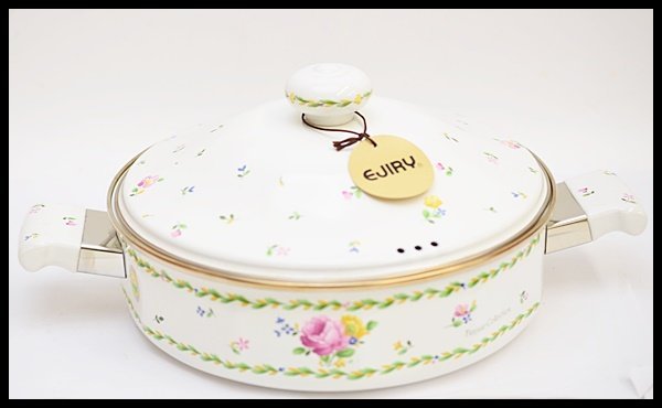 【未使用】EJIRY エジリー フィレンツェコレクション firenze collection ホーロー片手鍋 直径18cm 花柄 昭和レトロ 琺瑯 古道具 ほうろう の落札情報詳細 ...