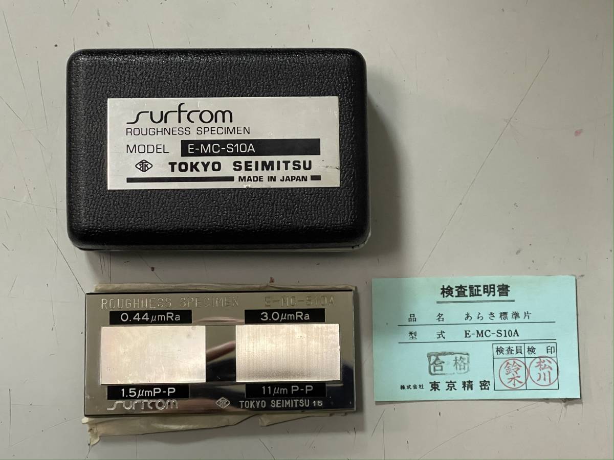【傷や汚れあり】[中古品] TOKYO SEIMITSU SURFCOM Roughness Specimen E-MC-S10A 精密加工 ...