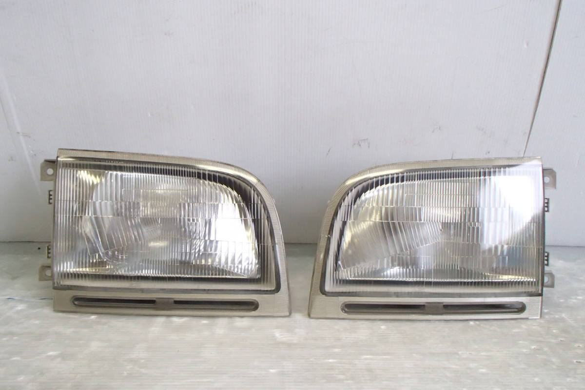 【全体的に状態が悪い】S200P/S210P 前期 ハイゼット トラック 純正 ハロゲン 左右 ヘッド ライト ランプ 110-51624・81110-97506・81150-97504 ...