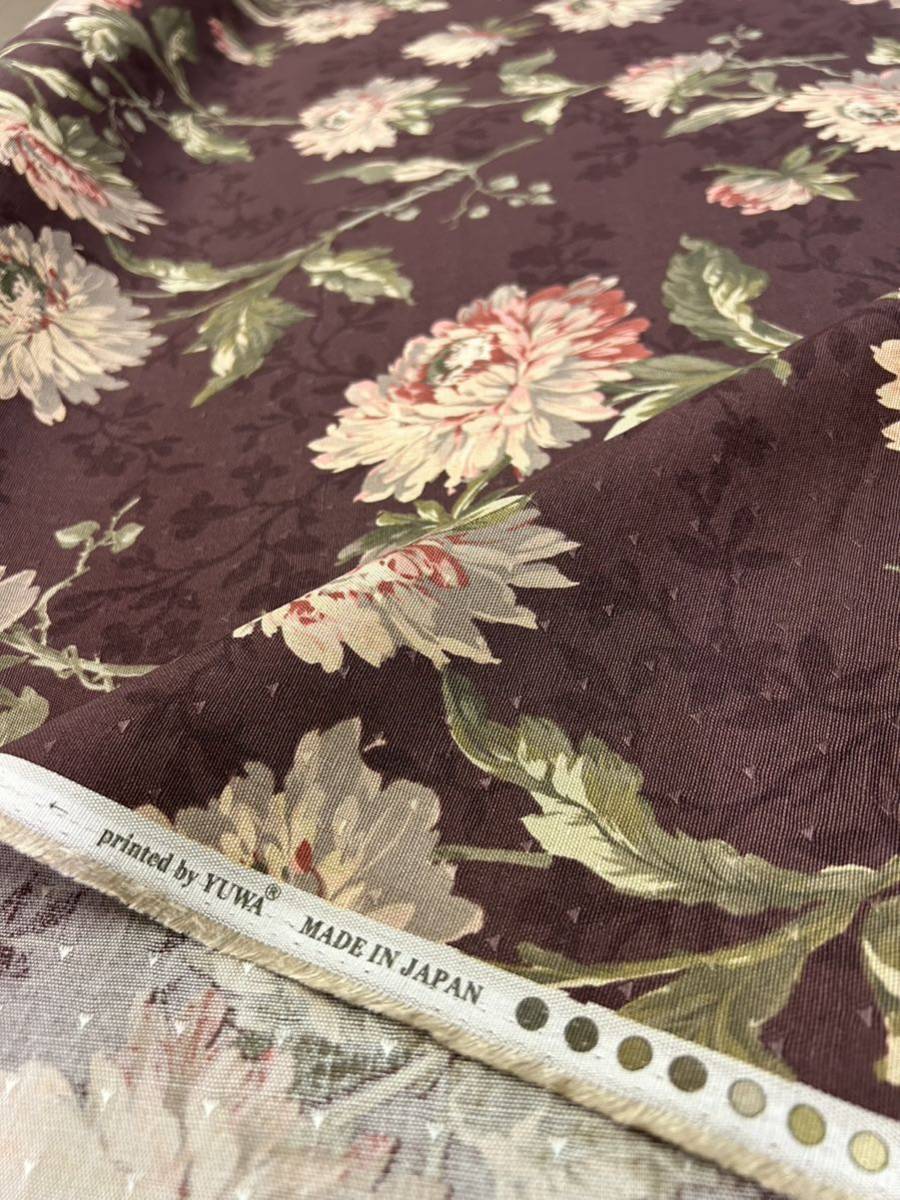 【未使用】YUWA /綿麻ドビー生地/大花 モカ茶/145cm幅×50cm /556775/布生地/ 布人倶楽部の落札情報詳細 - Yahoo!オークション落札価格検索 オークフリー