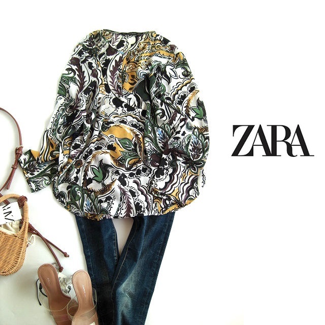 【目立った傷や汚れなし】ザラZARA BASICプリントチュニックブラウスMサイズ ブラウンイエローベージュの落札情報詳細 - ヤフオク落札価格検索 オークフリー