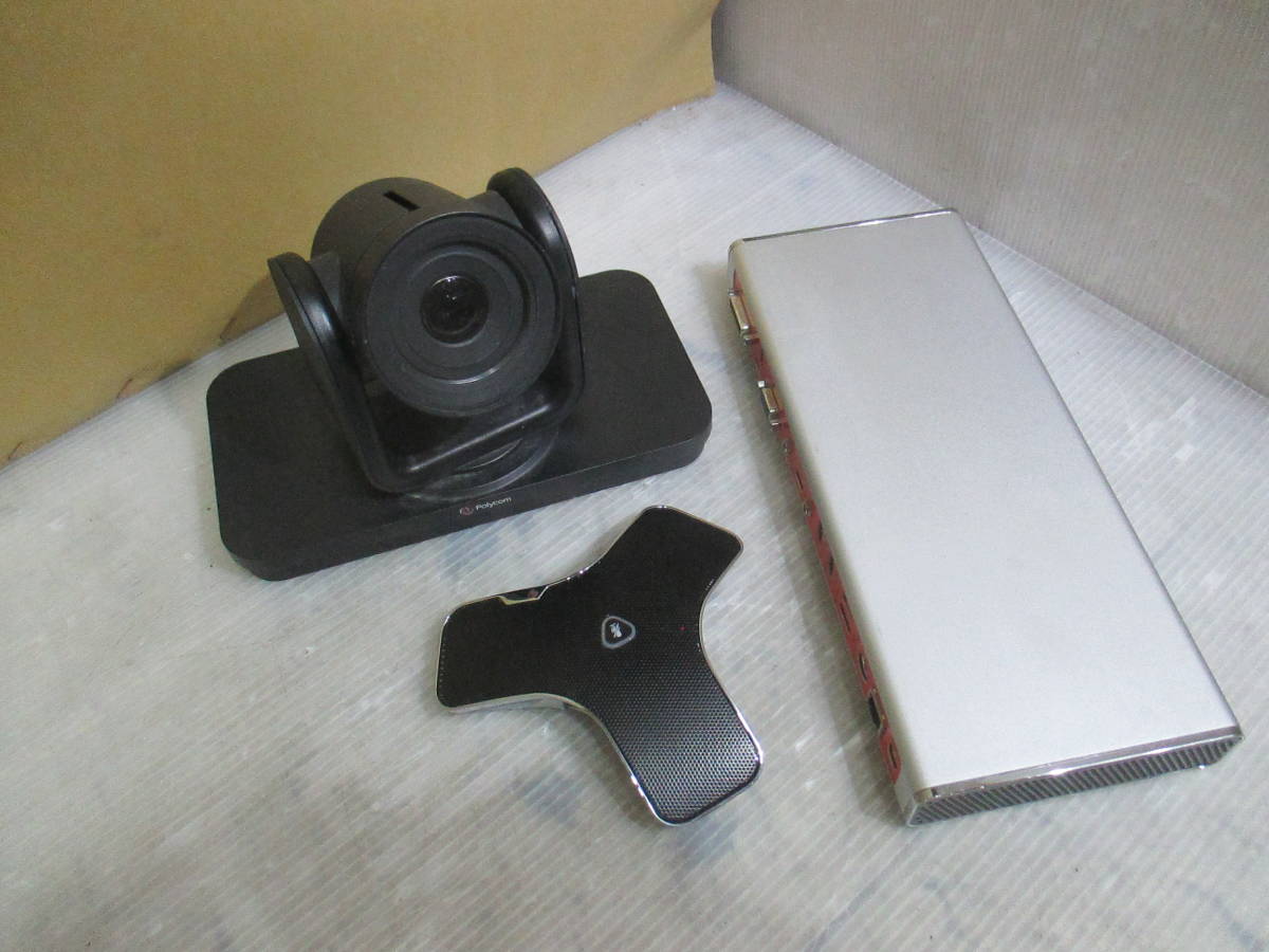 【目立った傷や汚れなし】[G1-3/P50421-2]★Polycom テレビ会議システム RealPresence Group500 ...