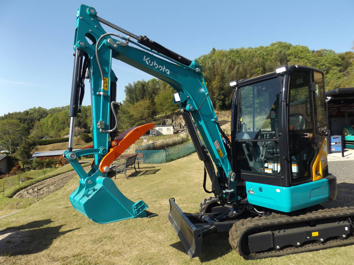 【未使用に近い】岡山市北区発！ クボタミニユンボ U35-6 新古機 5H 配管 油圧ツカミ付き 必見！の落札情報詳細 - ヤフオク落札価格検索 オークフリー
