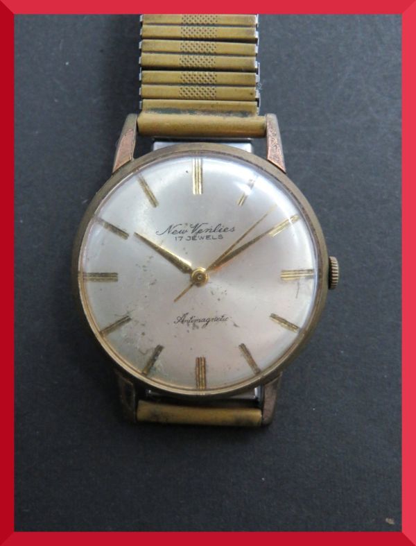 【全体的に状態が悪い】NEW VENLIES 17石 機械式 3針 14351 男性用 メンズ 腕時計 U848 ジャンクの落札情報詳細 ...