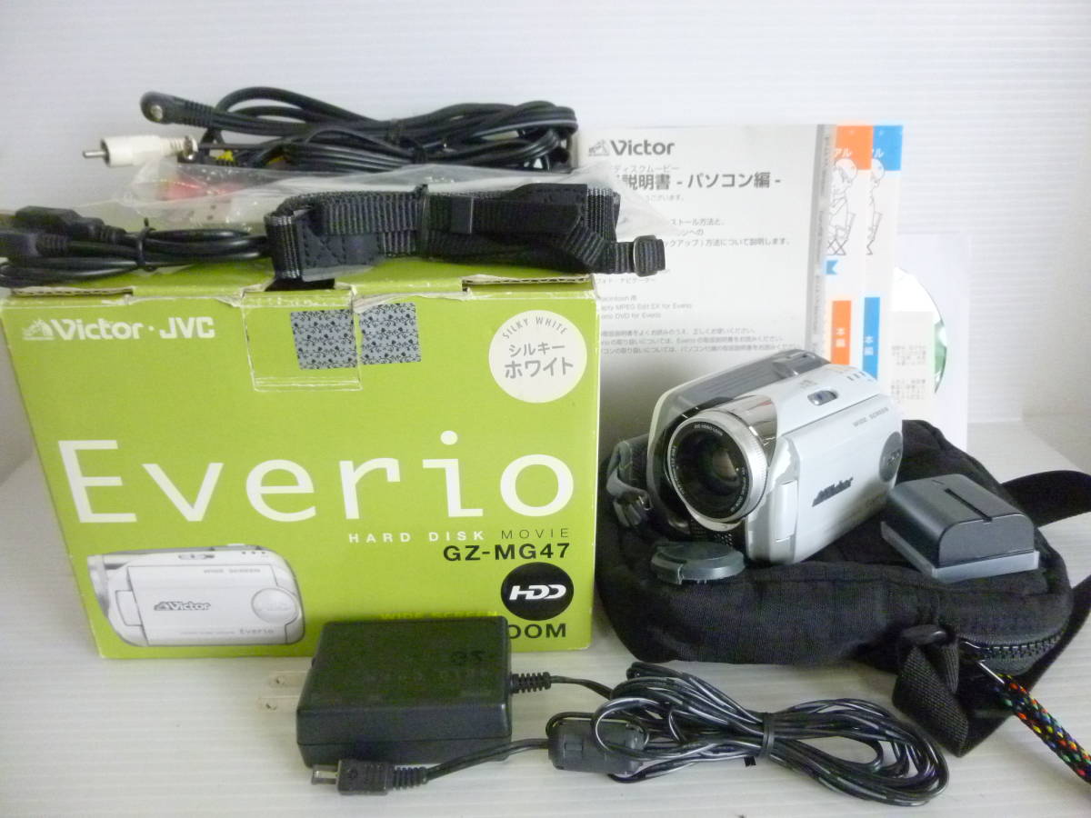 【傷や汚れあり】57053 Victor/ビクター Everio GZ-MG47-W デジタルビデオカメラ , レンズ部 JVC VIDEO ...
