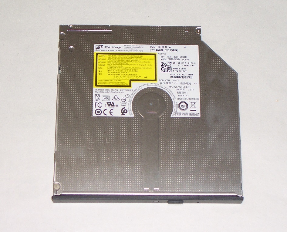 【目立った傷や汚れなし】 DELL/HL-DT-ST DVD-ROM ウルトラスリムドライブ『DU90N』9.5mm厚/動作確認済み★送料185円！の落札情報詳細 - ヤフオク落札価格検索 ...