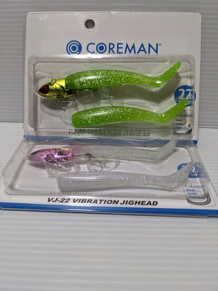 【未使用】コアマン VJ22 COREMAN ピンクヘッド／ケイムラパール ライムヘッド／ライムチャートの落札情報詳細 - ヤフオク落札価格検索 オークフリー