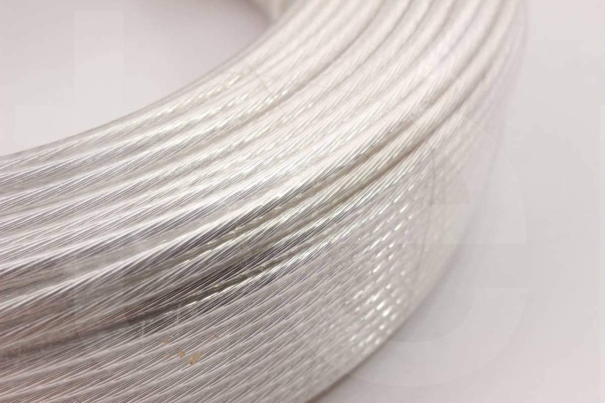 【目立った傷や汚れなし】送料210円 2.5sq AWG13 2.5平方ミリ 透明 テフロン銀メッキ銅撚り線 10mセット T2510 テフロン被覆銀メッキ線 ハイエンドオーディオ 自作用の ...