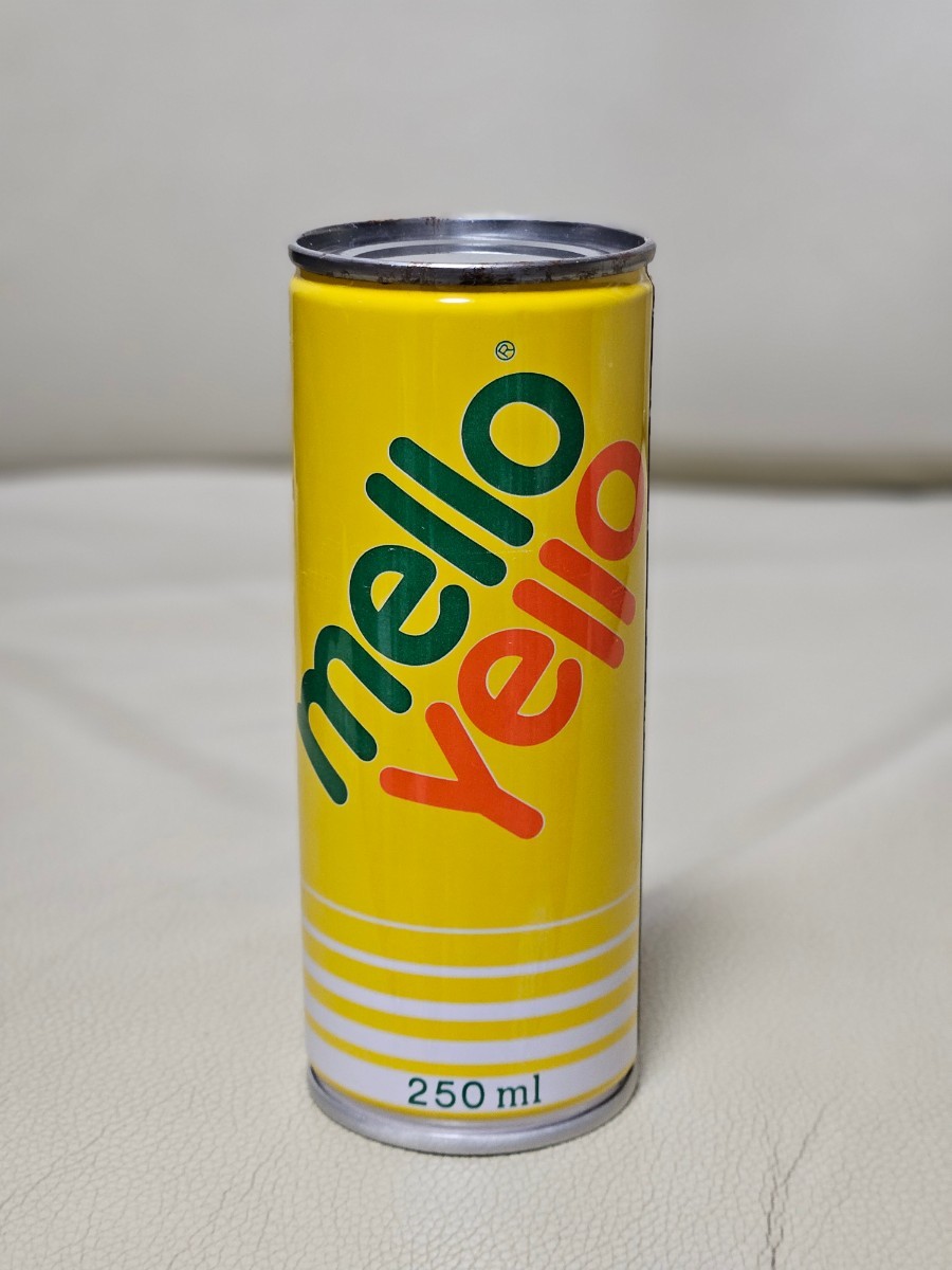 【未使用に近い】80年代 スチール缶 昭和レトロ メローイエロー mello yello プルタブ缶 空き缶 当時物 コカコーラの落札情報詳細 - ヤフオク落札価格検索 オークフリー
