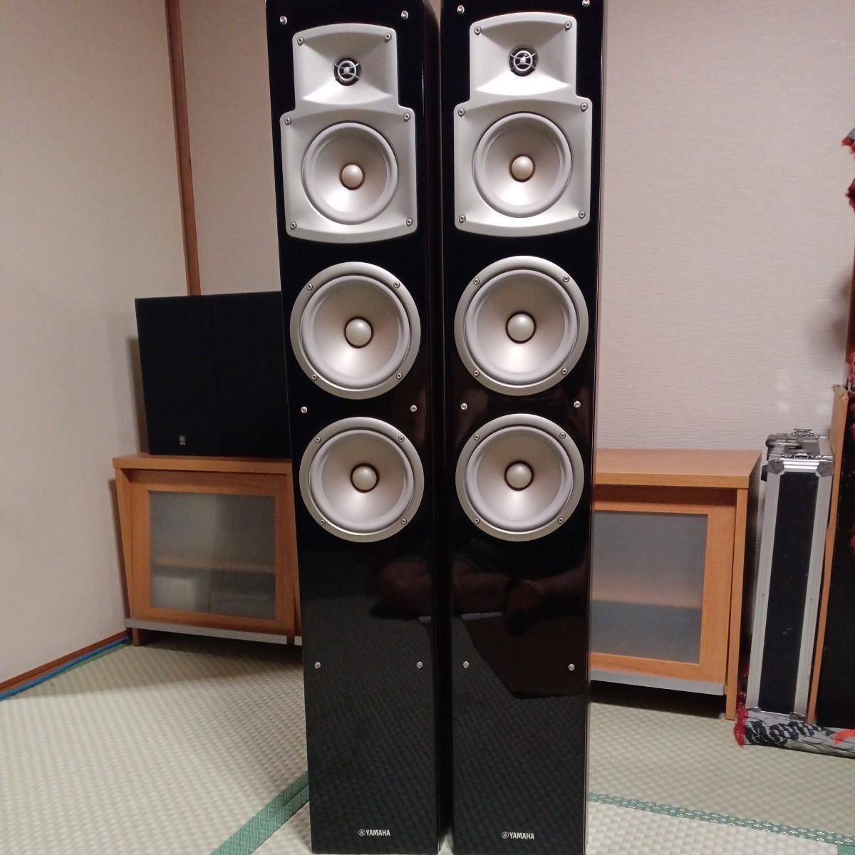 【目立った傷や汚れなし】★良品 3ヶ月間動作保障品★yamaha Ns F350 トールボーイ ウォールナット ハイレゾ音源対応 ペア★ 美品
