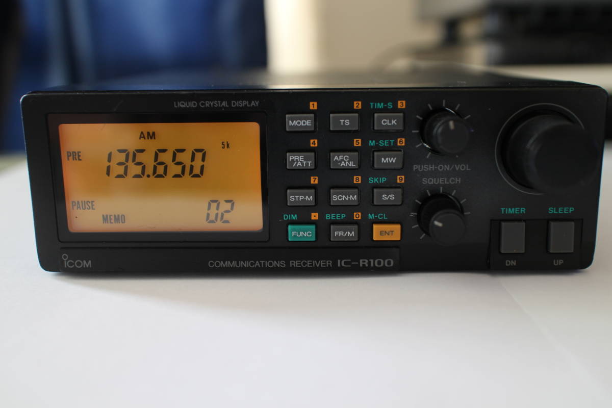 【傷や汚れあり】ICOM アイコム IC-R100 広帯域受信機 エアーバンド仕様 航空自衛隊・海上自衛隊等のエアーバンド受信に 動作確認済 ...
