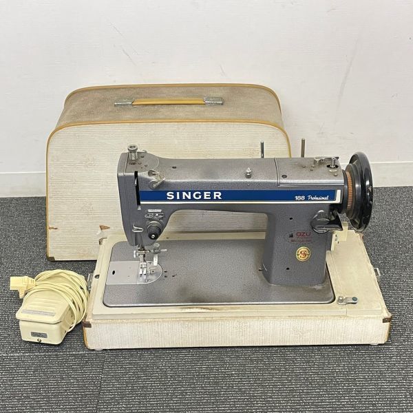 【傷や汚れあり】SINGER シンガー Professional ロックミシン 14U812 フットコントローラー付き 付属あり フットペダル ...