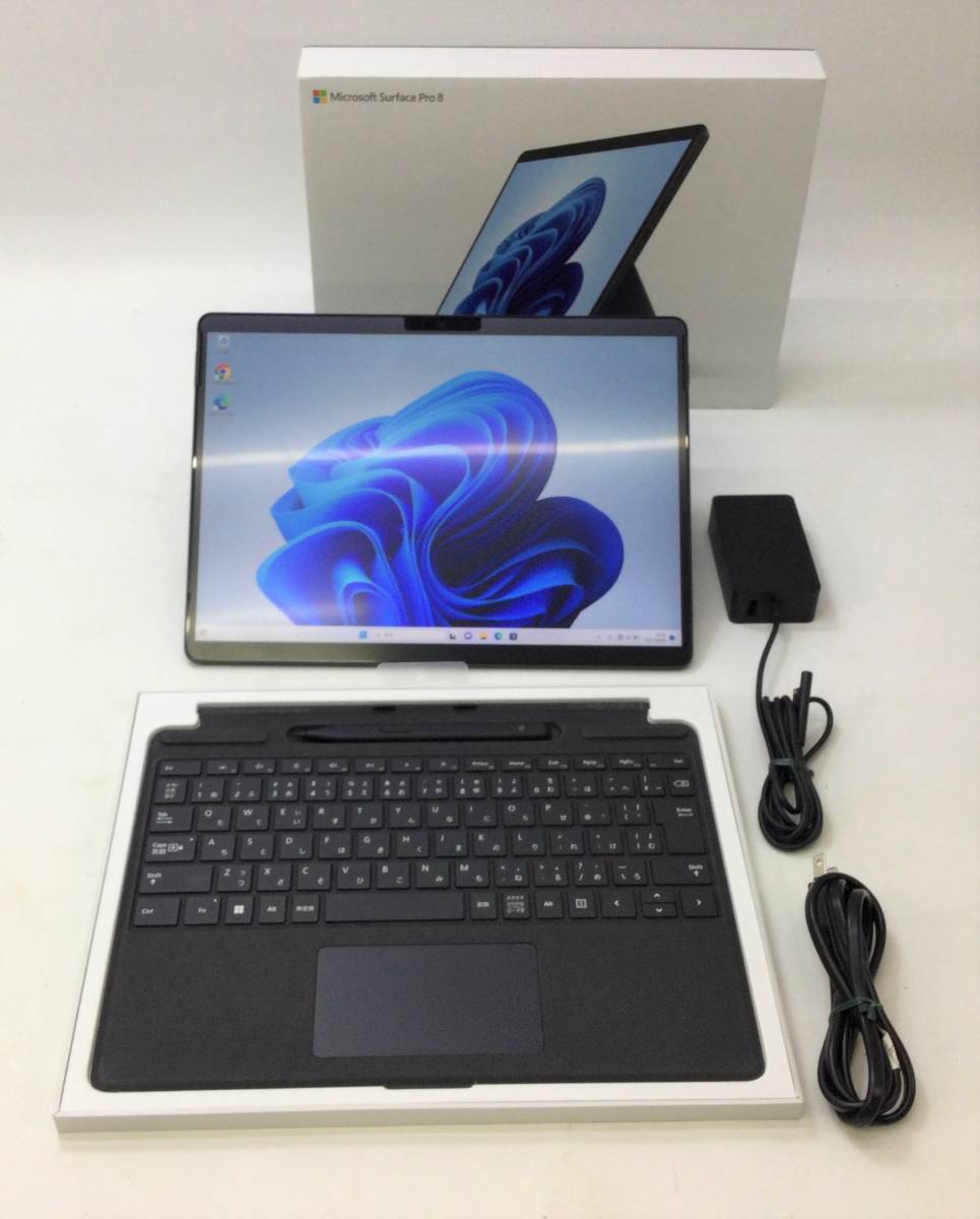 【目立った傷や汚れなし】 【中古/80】Surface Pro8 13インチ Windows 11 Home Intel Core i5/SSD256GB/メモリ8GB/2021年 8PQ ...