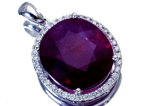 【未使用に近い】1円～【ジュエリー極】妖艶レッドカラー！大粒含浸処理ルビー12.34ct＆ダイヤ0.239ct 高級K18WGヘッド t3382JitkWW【送料無料】の落札情報詳細 ...