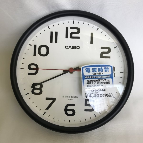 【未使用に近い】☆美品☆ CASIO 電波時計(掛時計/置時計兼用) IQ-800J-1JF (ブラック) 78 00185の落札情報詳細 ...